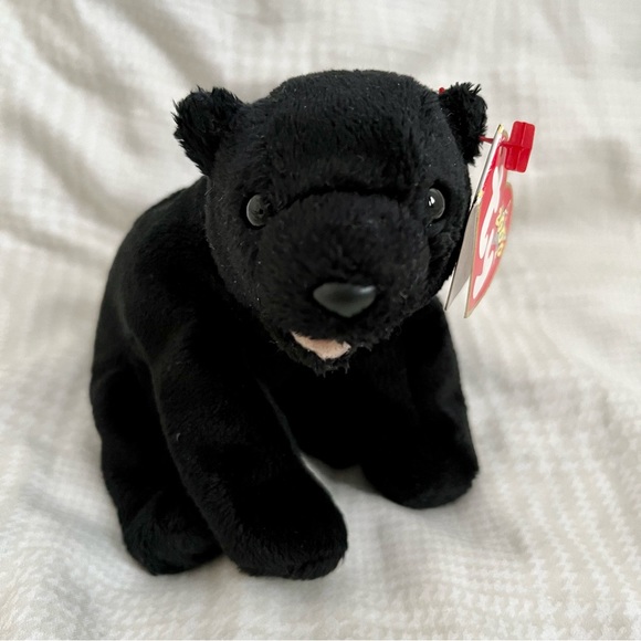 Ty | Toys | Ty Beanie Baby Cinder The Black Bear Plush Toy | Poshmark